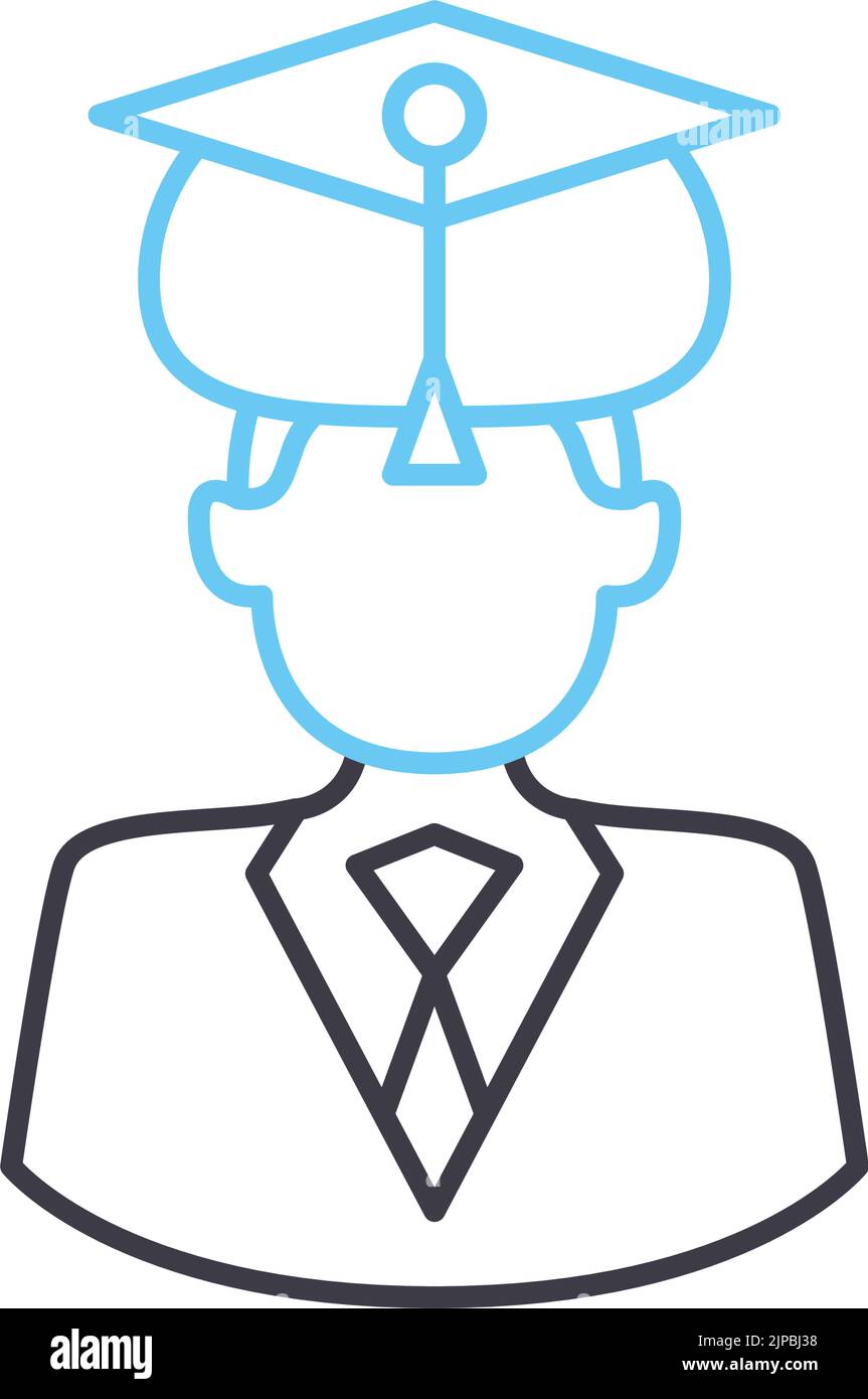 students line icon, outline symbol, vector illustration, concept sign ...