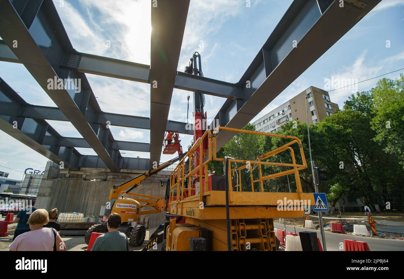 Bucharest, Romania - August 09, 2022: Construction site of the United ...