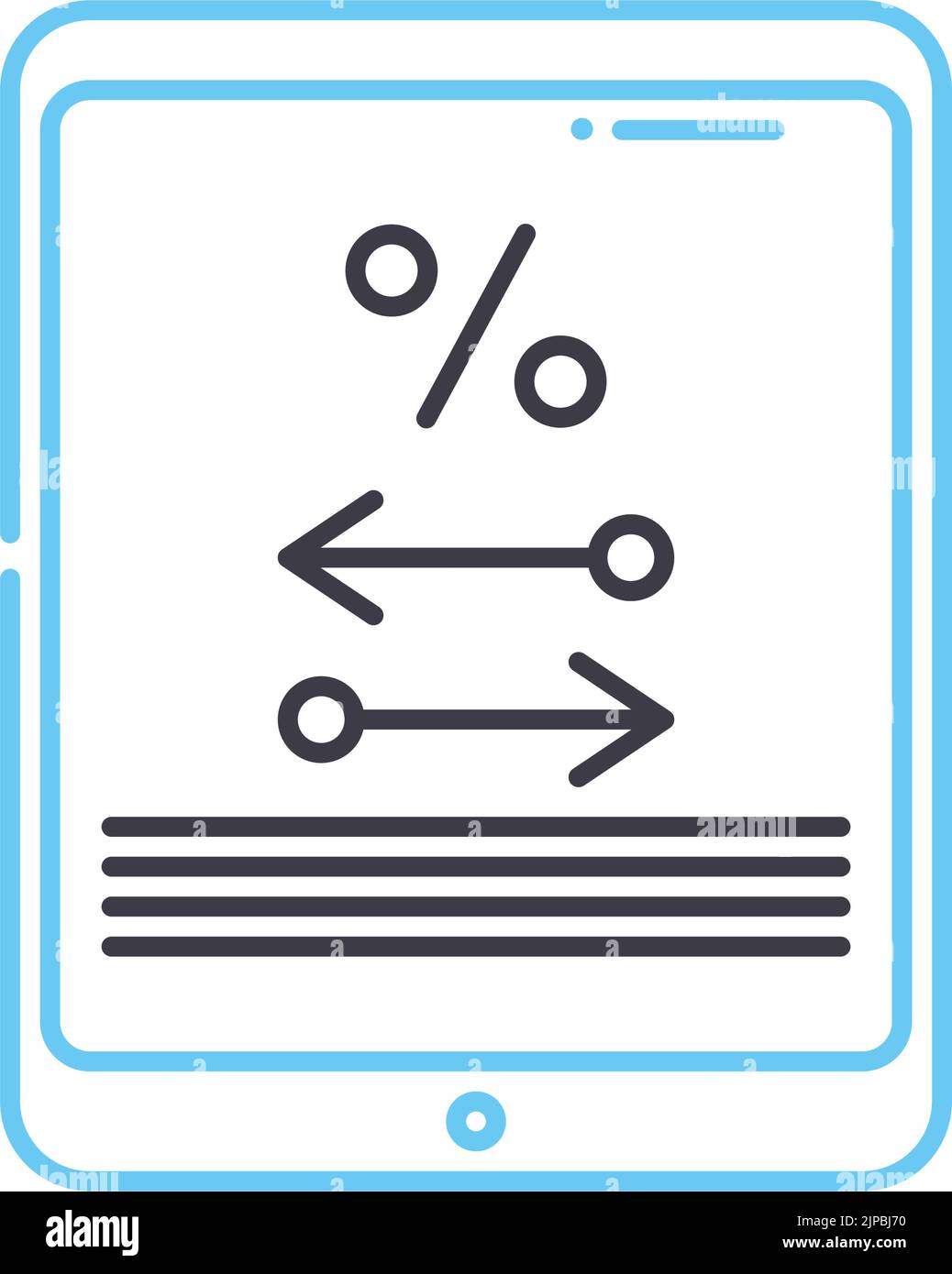 transaction costs line icon, outline symbol, vector illustration ...