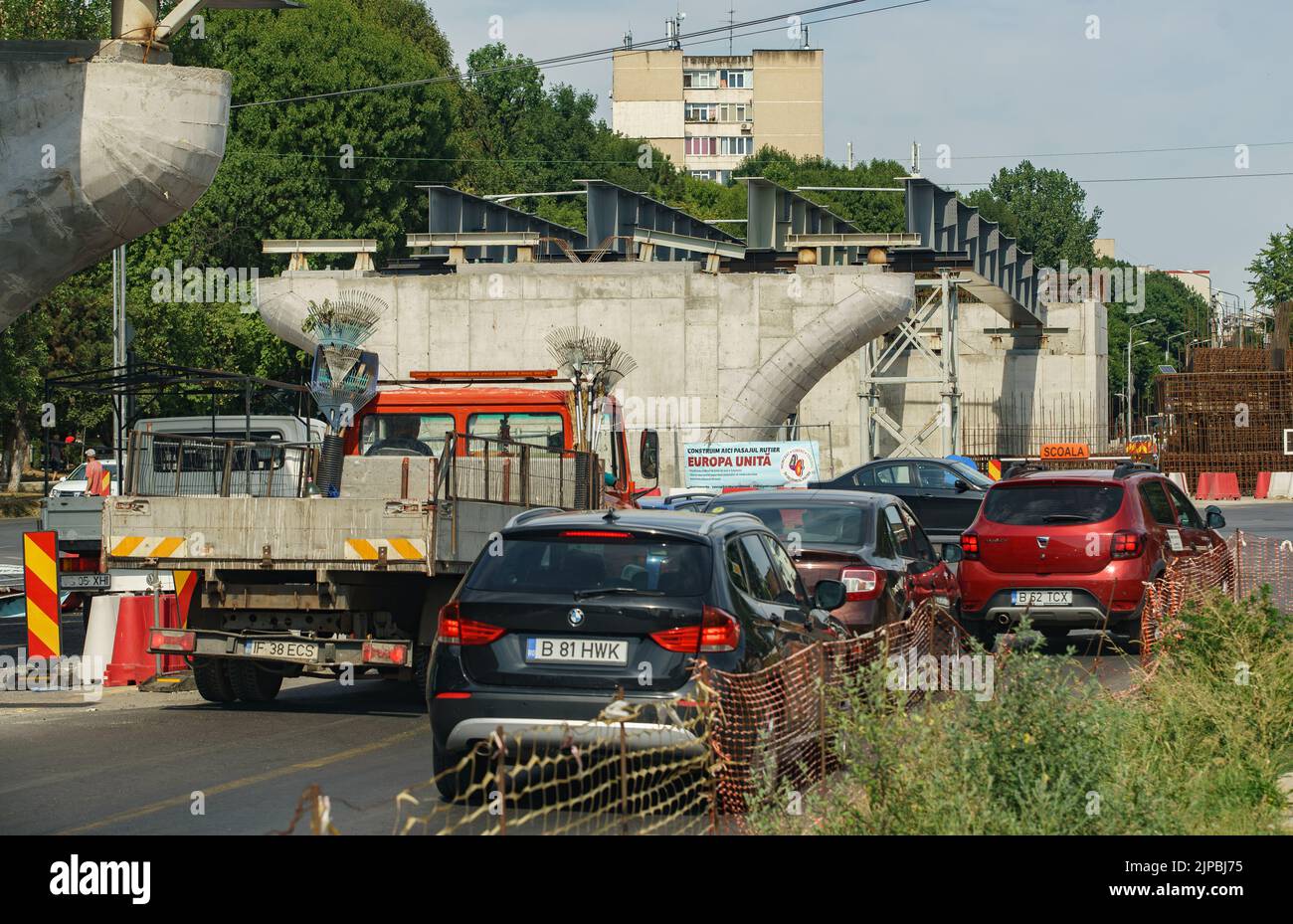 Bucharest, Romania - August 09, 2022: Construction site of the United ...