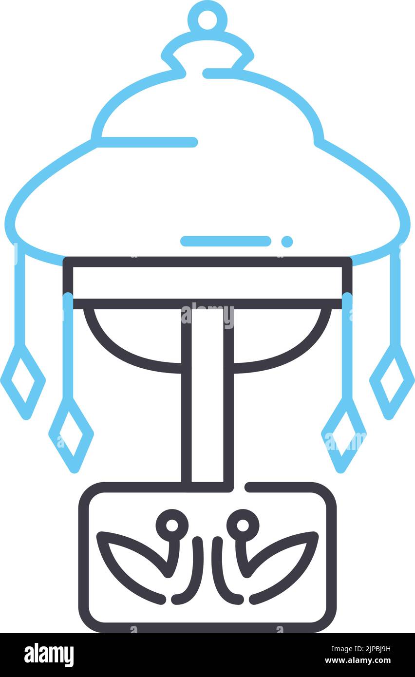 lamp line icon, outline symbol, vector illustration, concept sign Stock ...