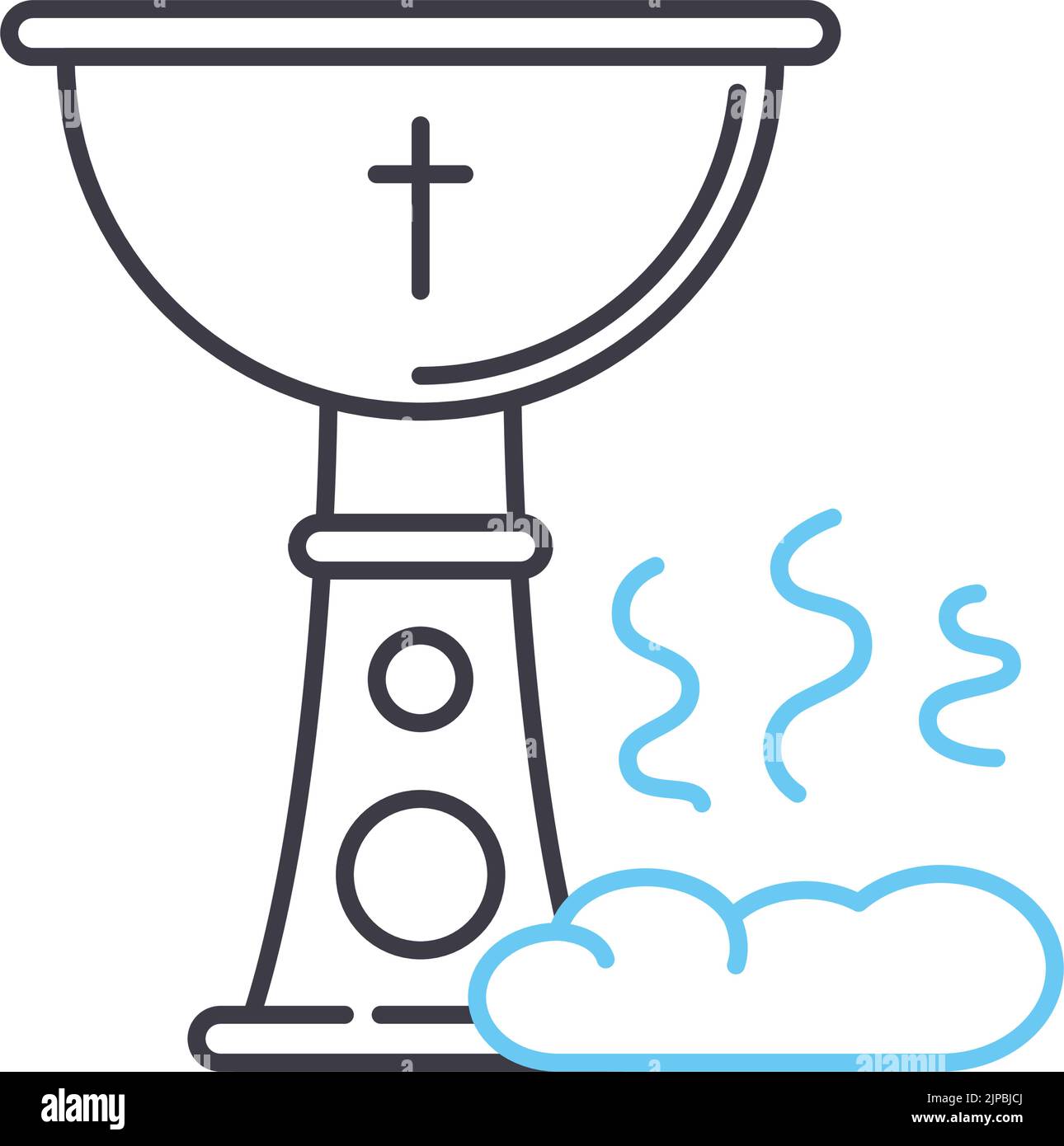 holy communion line icon, outline symbol, vector illustration, concept ...