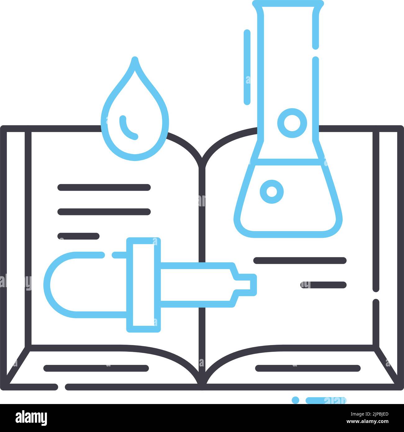 research project line icon, outline symbol, vector illustration ...