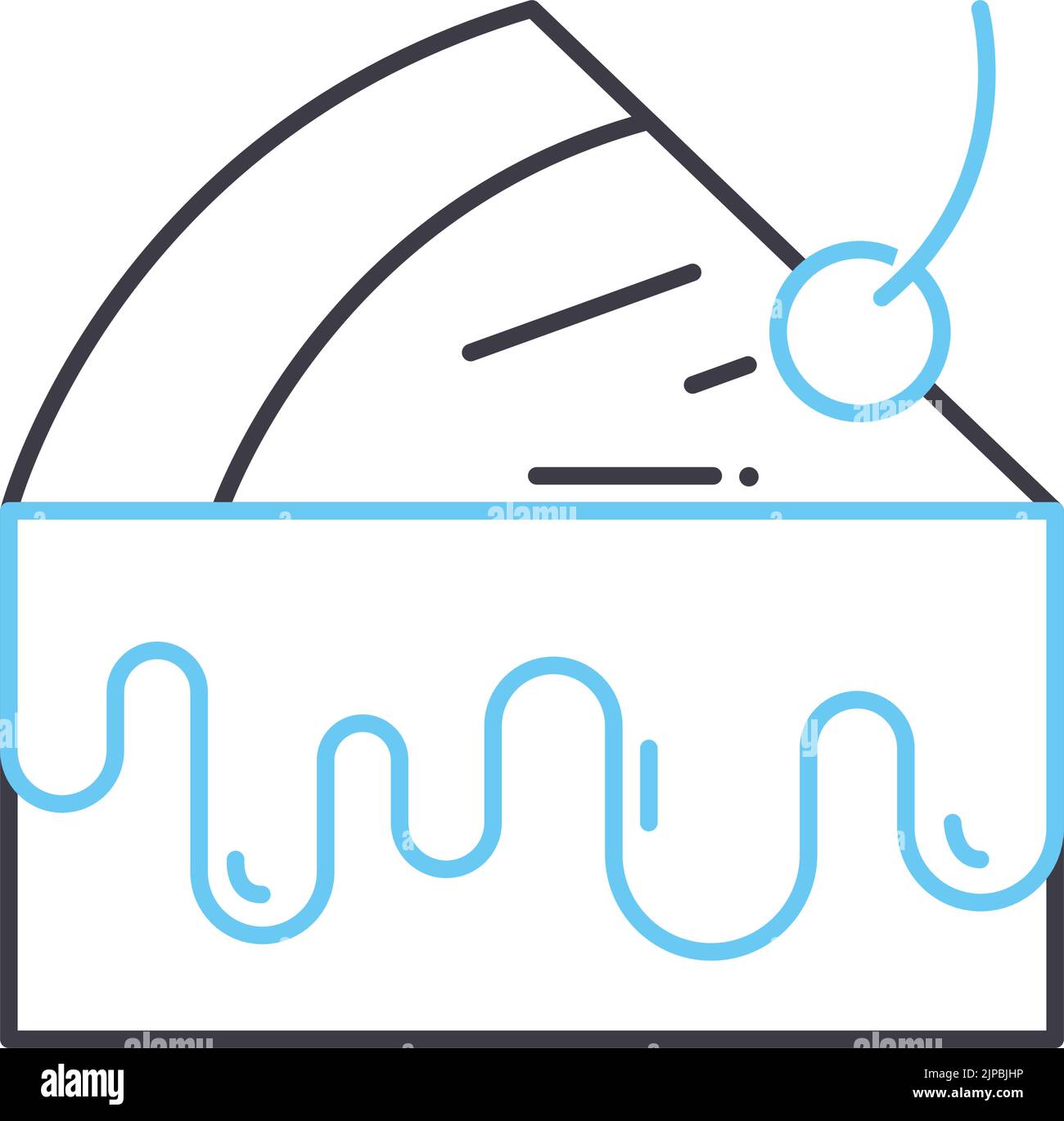 tasty cake line icon, outline symbol, vector illustration, concept sign ...