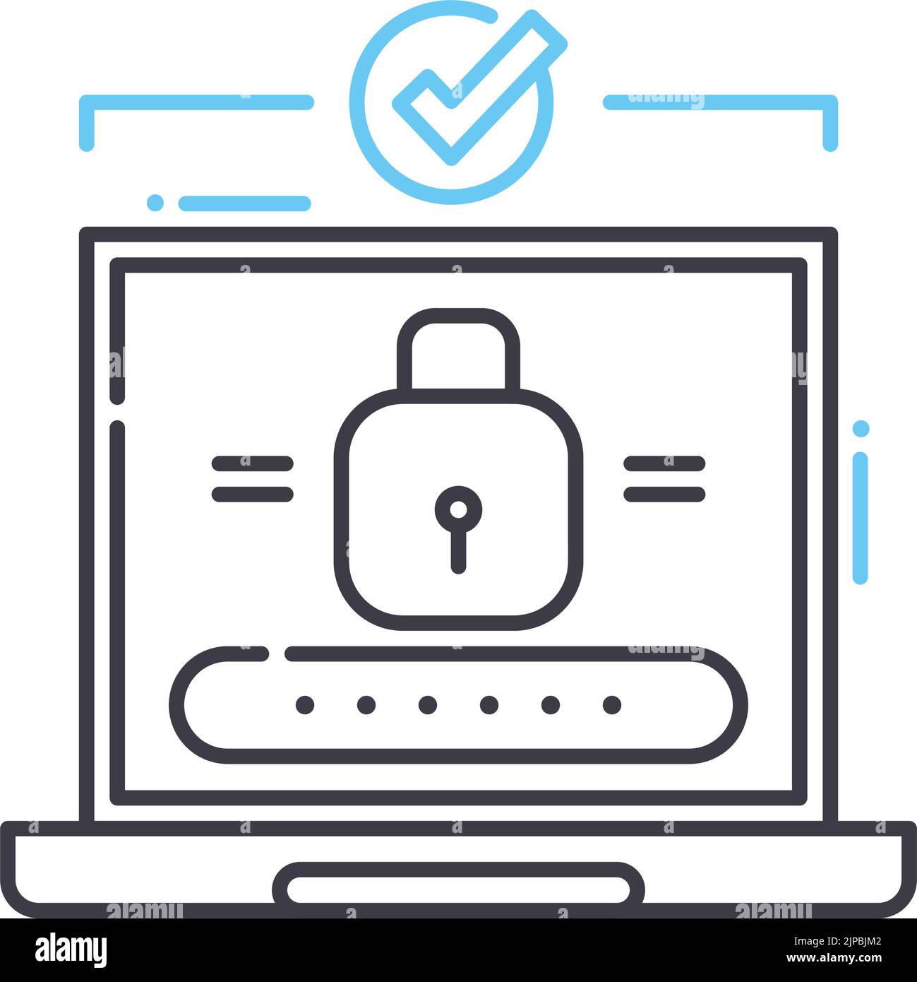 password confirm line icon, outline symbol, vector illustration, concept sign Stock Vector Image ...