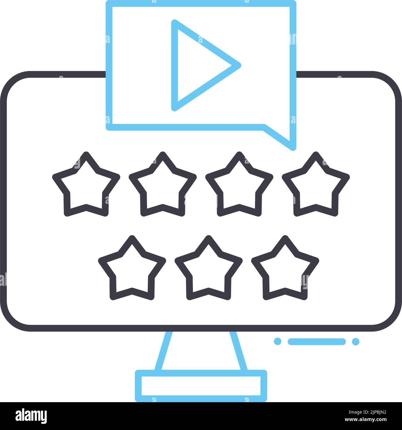 review line icon, outline symbol, vector illustration, concept sign ...