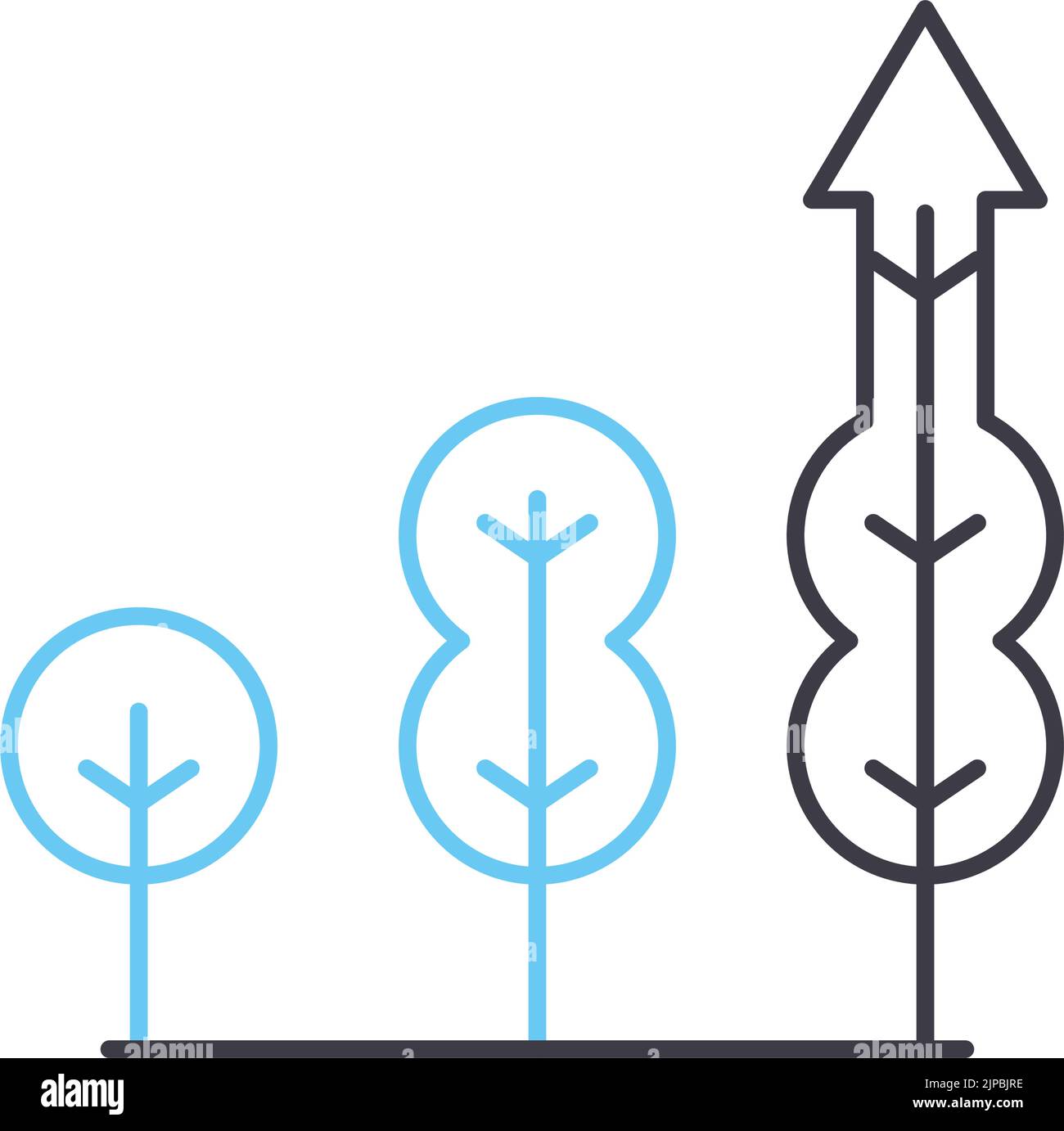 Long Term Investment Line Icon Outline Symbol Vector Illustration