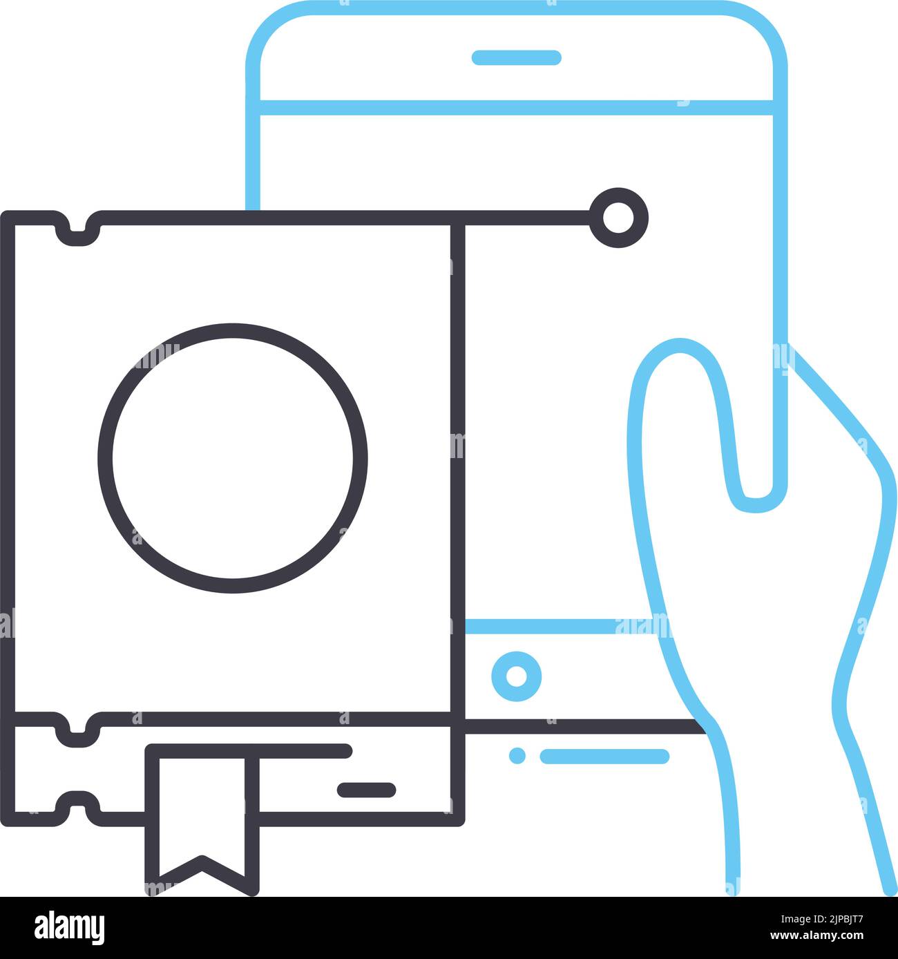 tutorial line icon, outline symbol, vector illustration, concept sign ...