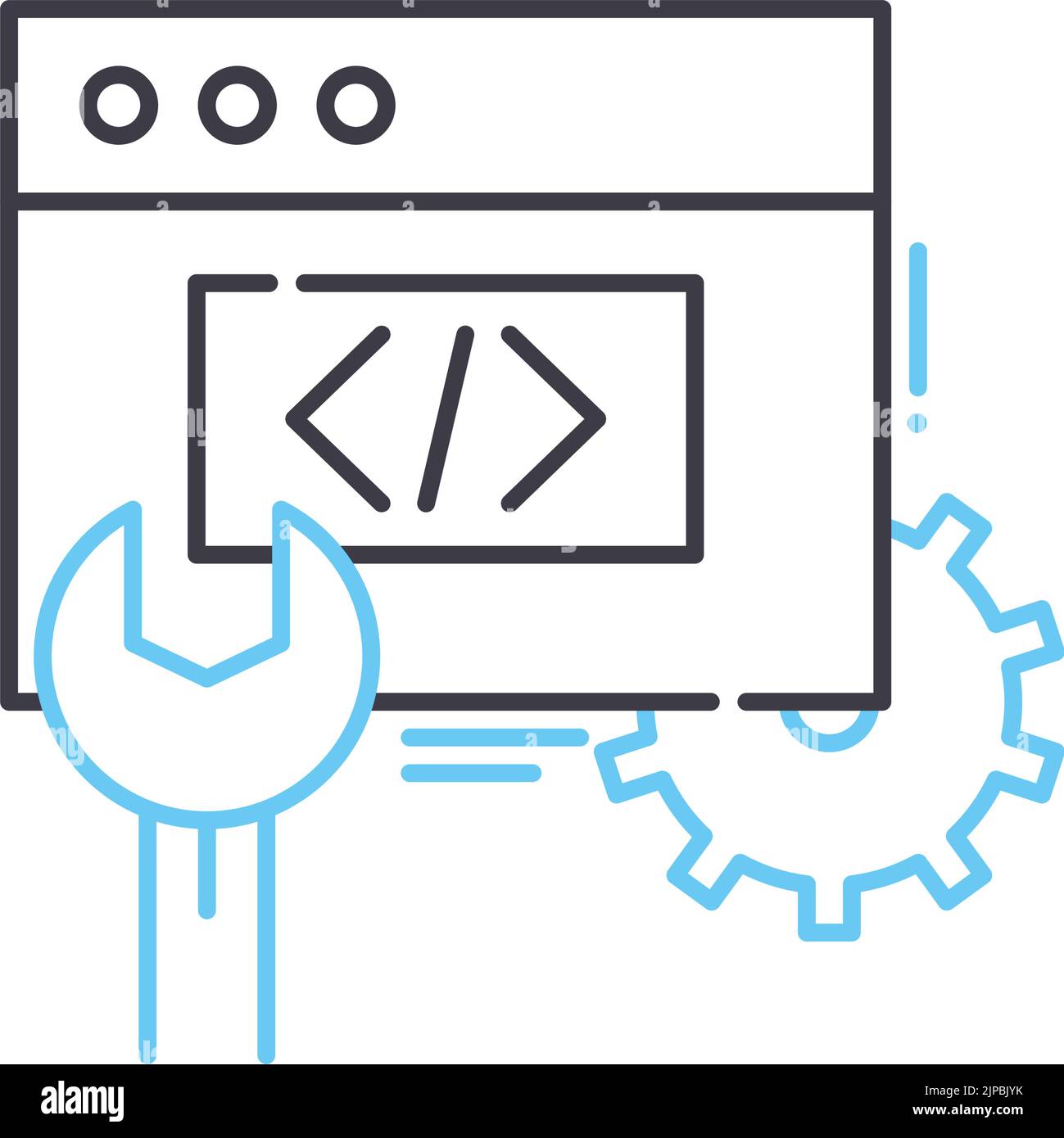 software line icon, outline symbol, vector illustration, concept sign ... software line icon, outline symbol, vector illustration, concept sign ...