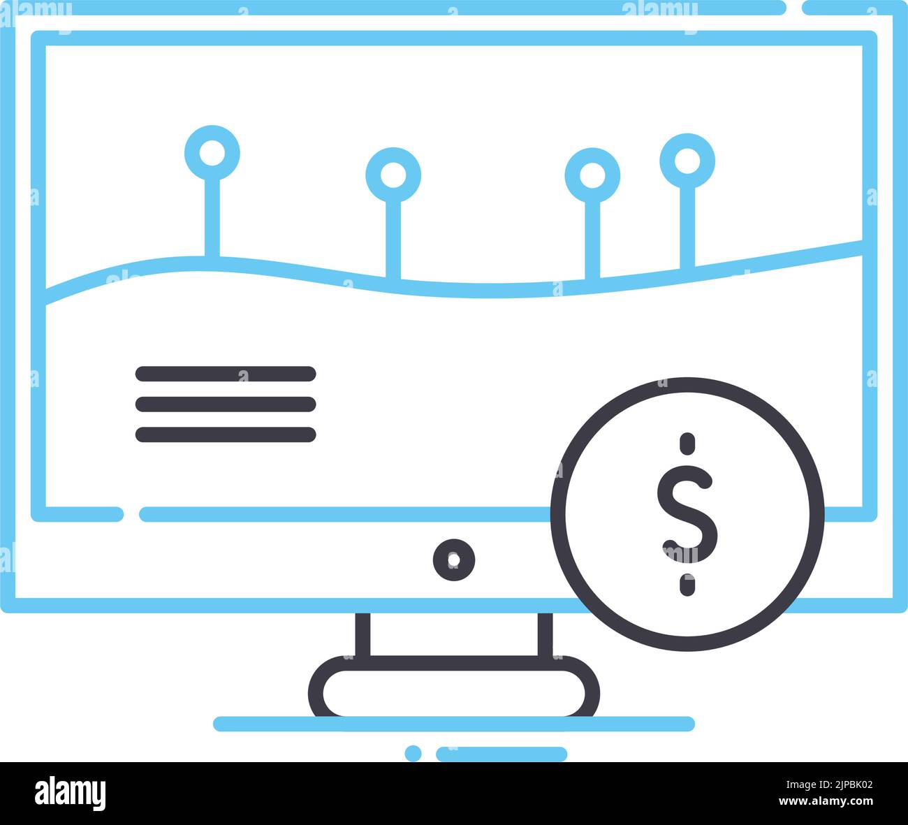 no risk line icon, outline symbol, vector illustration, concept sign ...