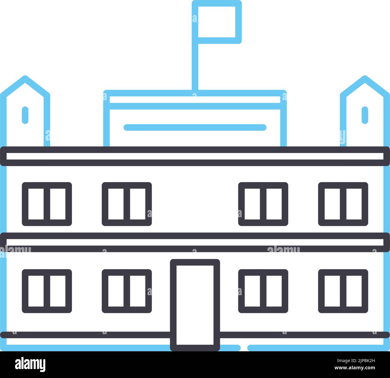 school line icon, outline symbol, vector illustration, concept sign ...