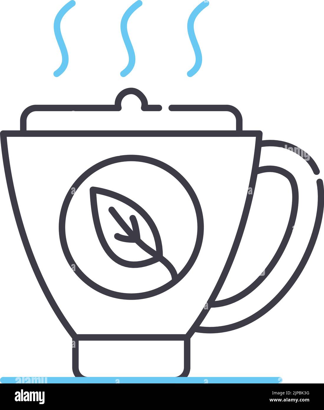 tea line icon, outline symbol, vector illustration, concept sign Stock ...