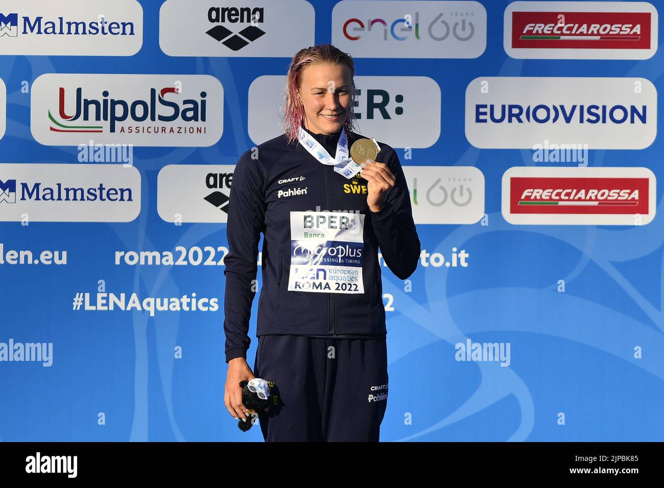 Rome, Italy. 16th August 2022, SJOESTROEM Sarah (SWE) during the LEN ...