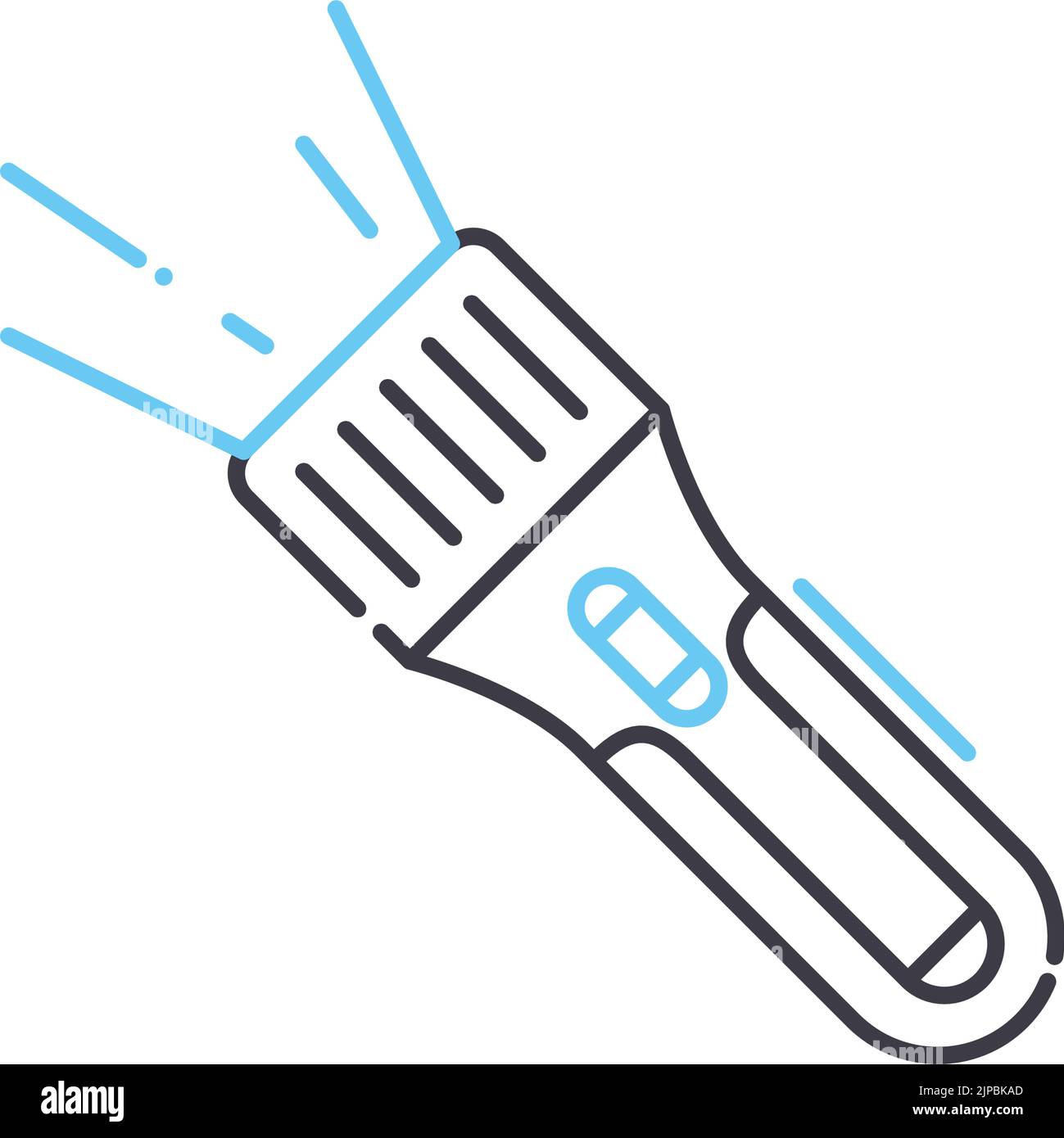 flash light line icon, outline symbol, vector illustration, concept ...