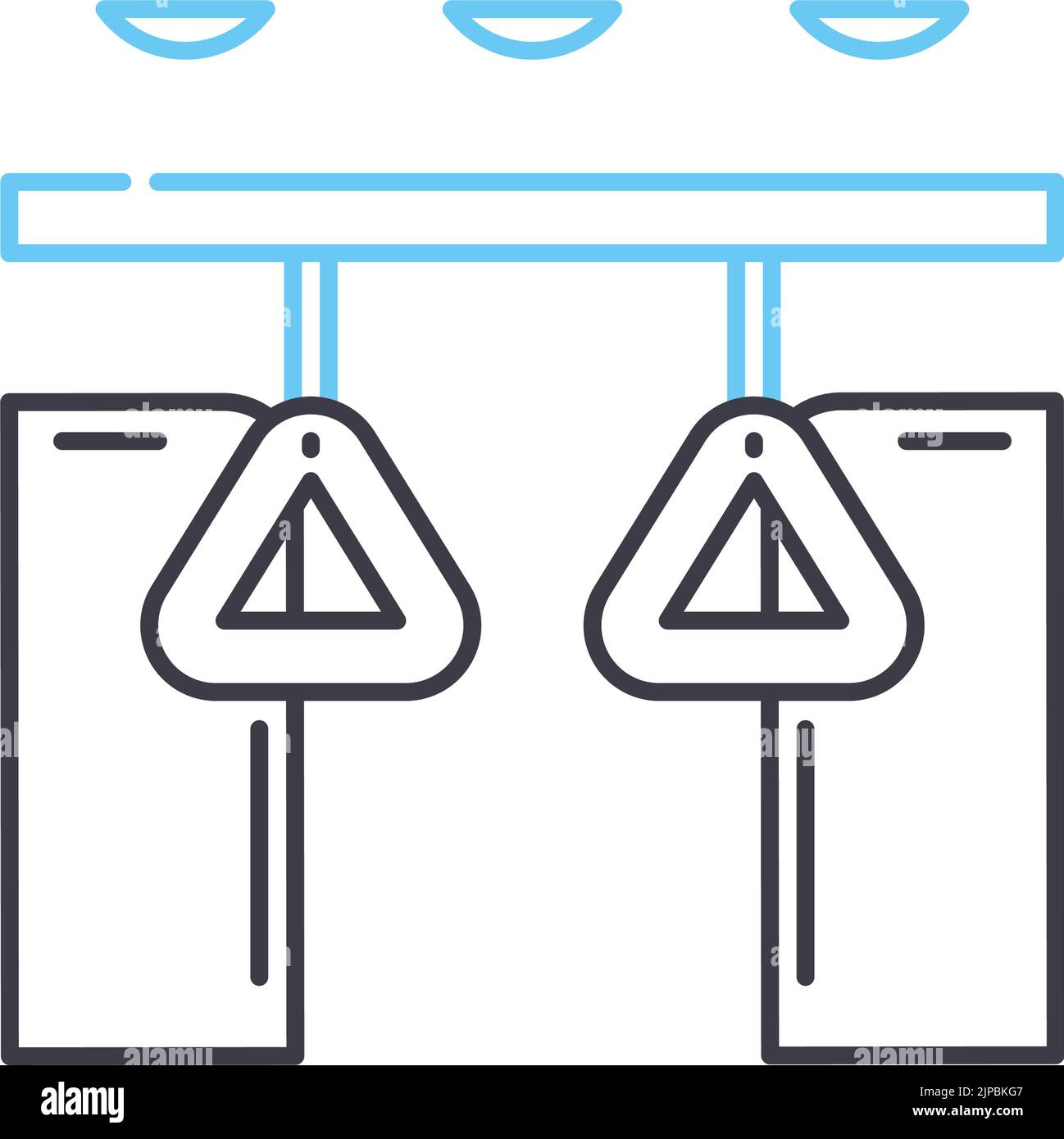 subway public transport line icon, outline symbol, vector illustration ...