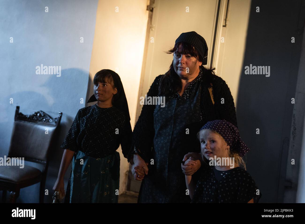 Meeder, Germany. 15th Aug, 2022. Amateur actress Elke Bräutigam as the ...