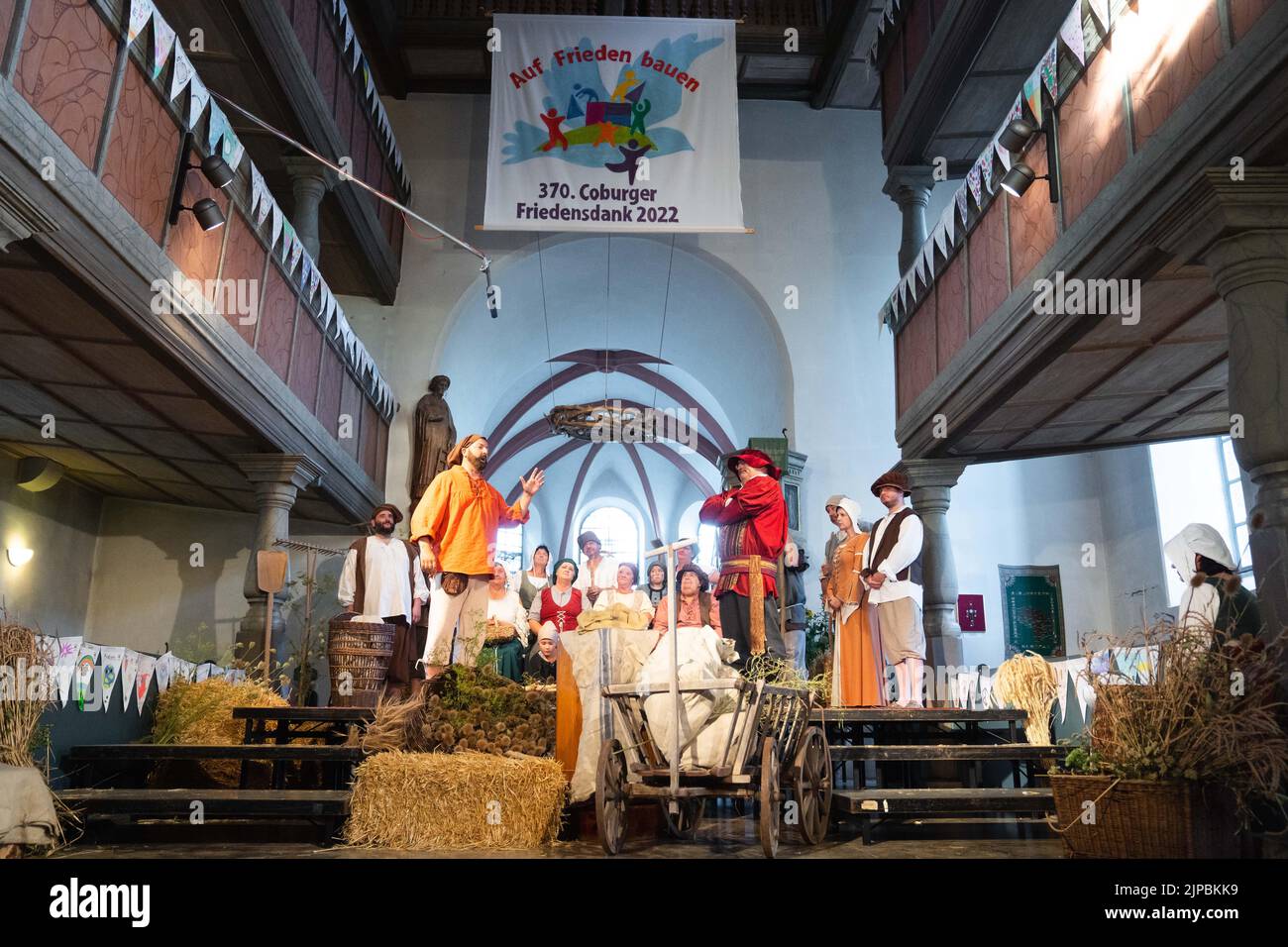 Meeder, Germany. 15th Aug, 2022. Amateur actor René Scheler as Hanjörg ...