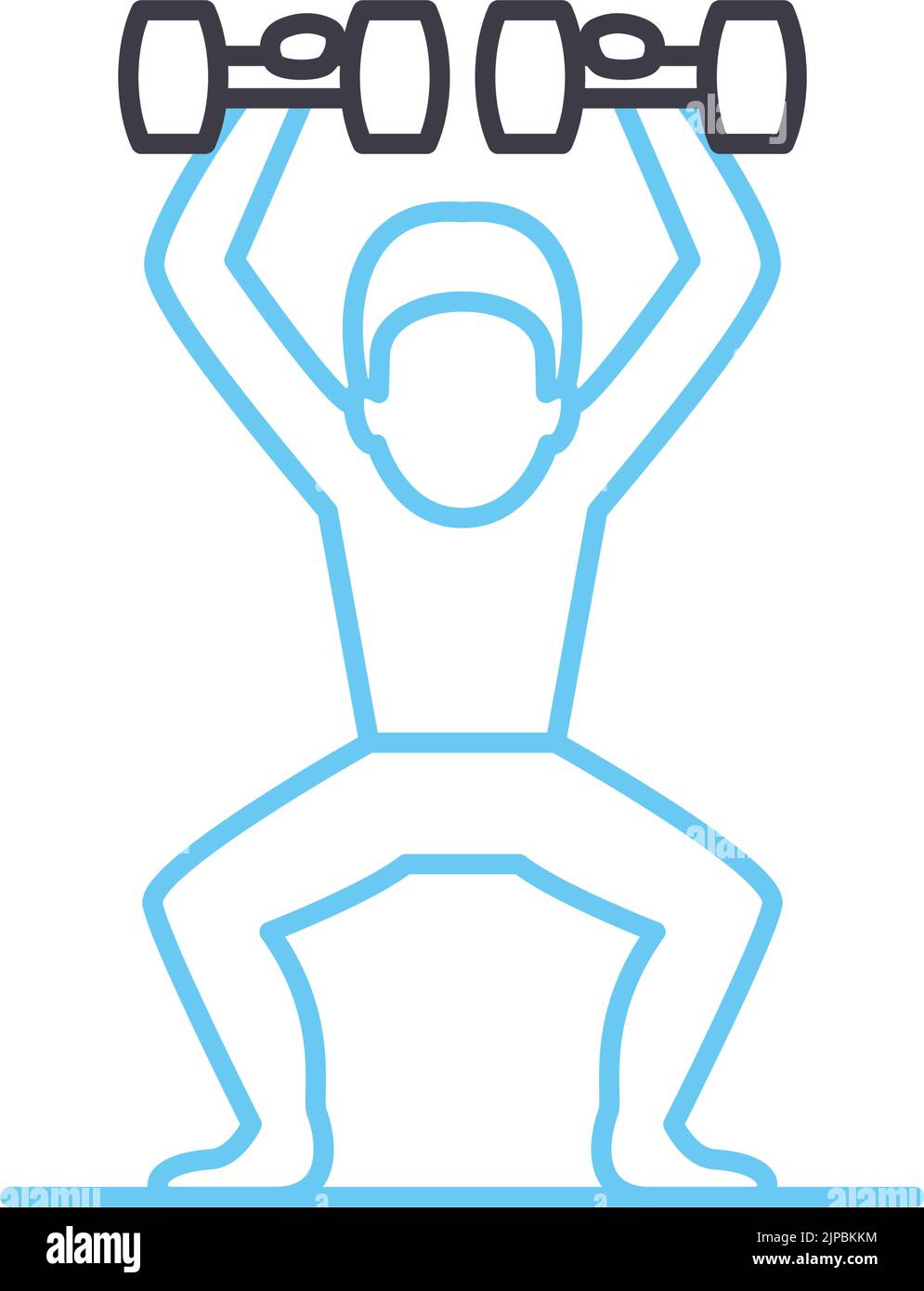 fitness line icon, outline symbol, vector illustration, concept sign ...