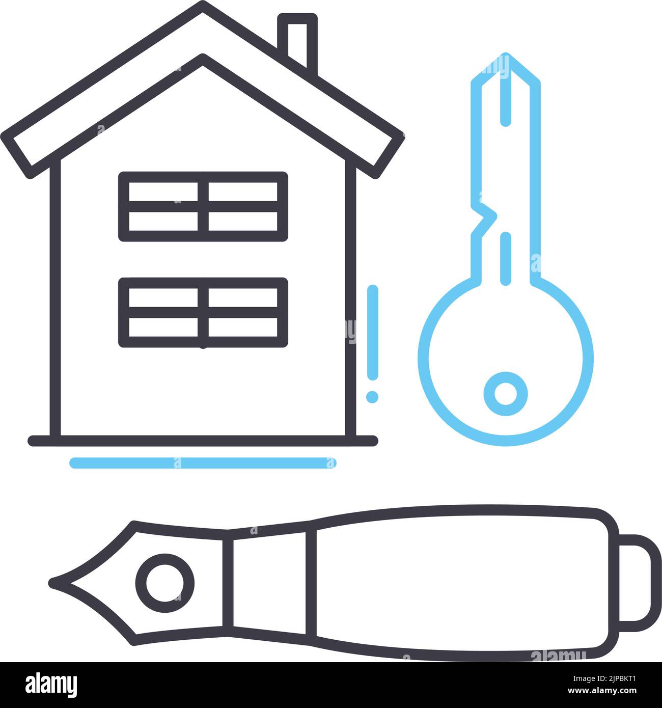 lease line icon, outline symbol, vector illustration, concept sign ...