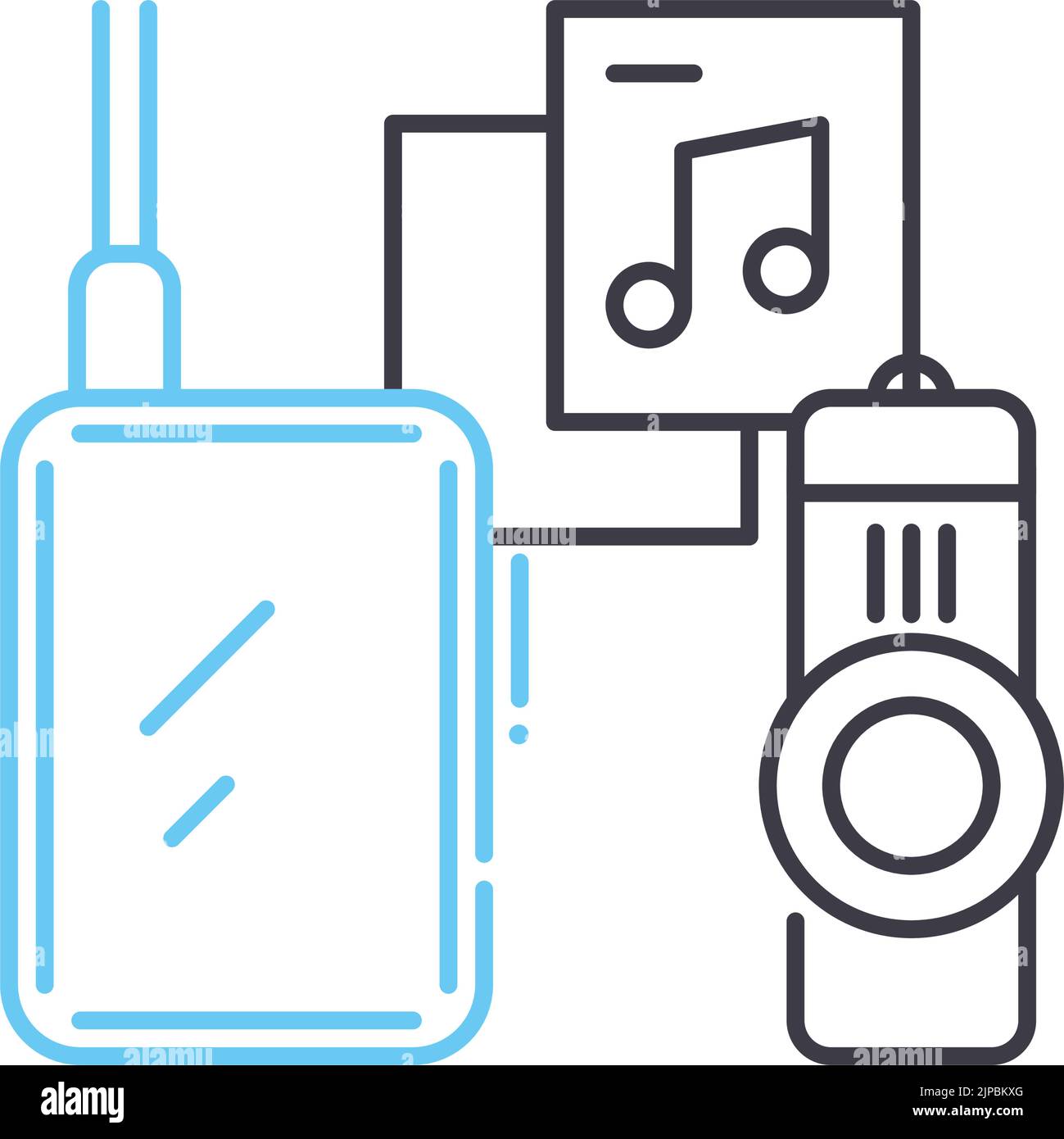 storage device line icon, outline symbol, vector illustration, concept ... storage device line icon, outline symbol, vector illustration, concept ...