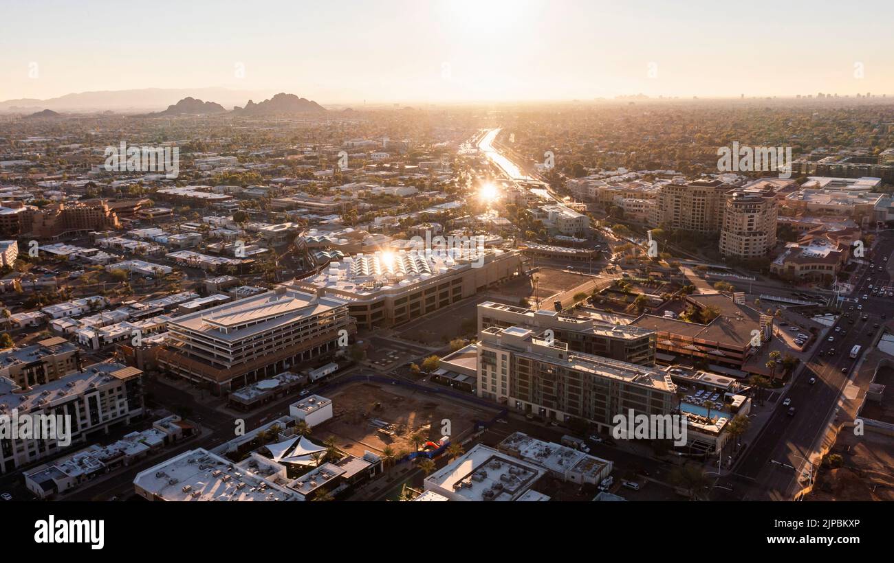 Phoenix arizona canal aerial hi-res stock photography and images - Alamy