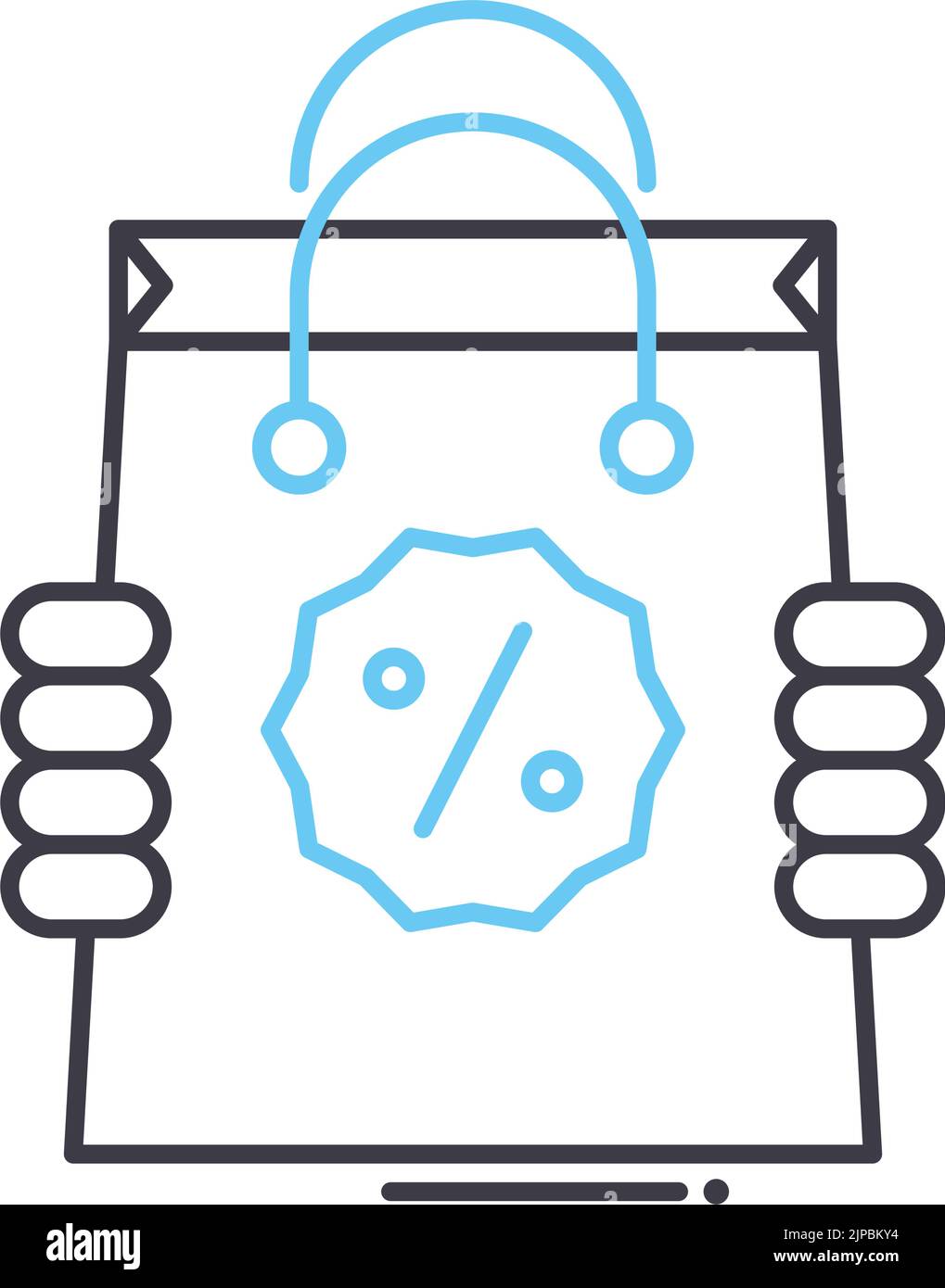 sale packet line icon, outline symbol, vector illustration, concept ...