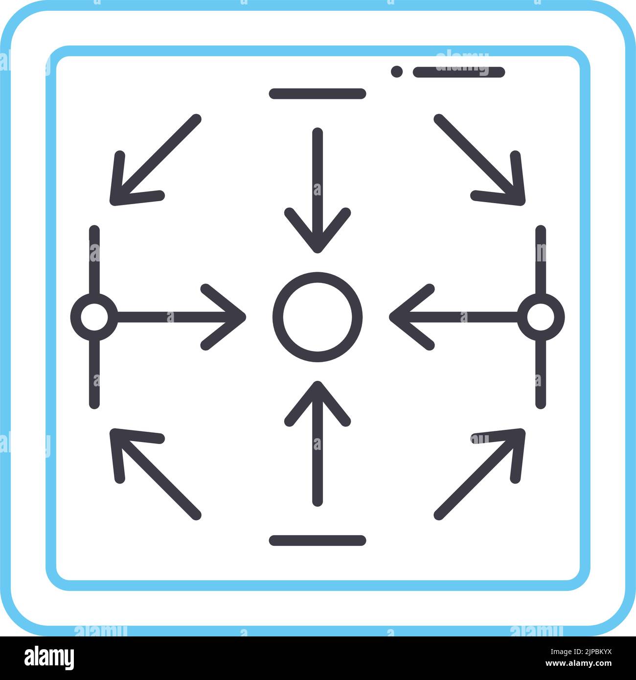 goals processing line icon, outline symbol, vector illustration ...