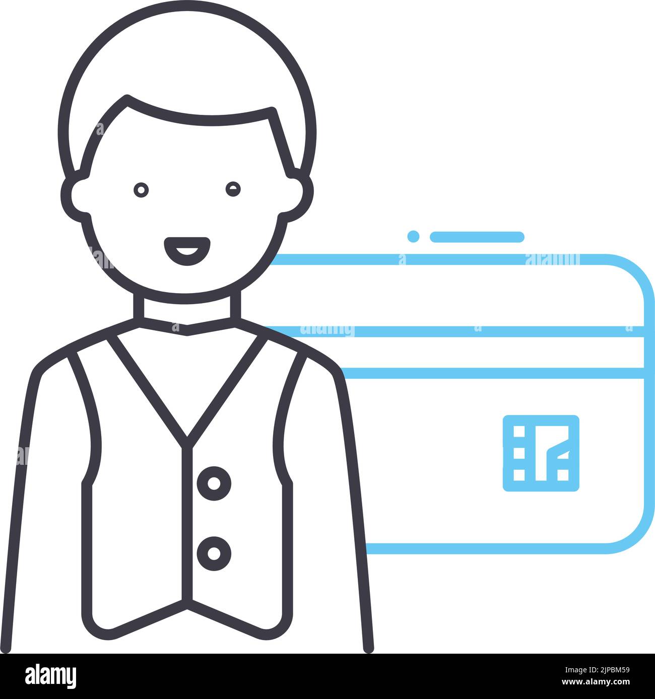 youth line icon, outline symbol, vector illustration, concept sign ...