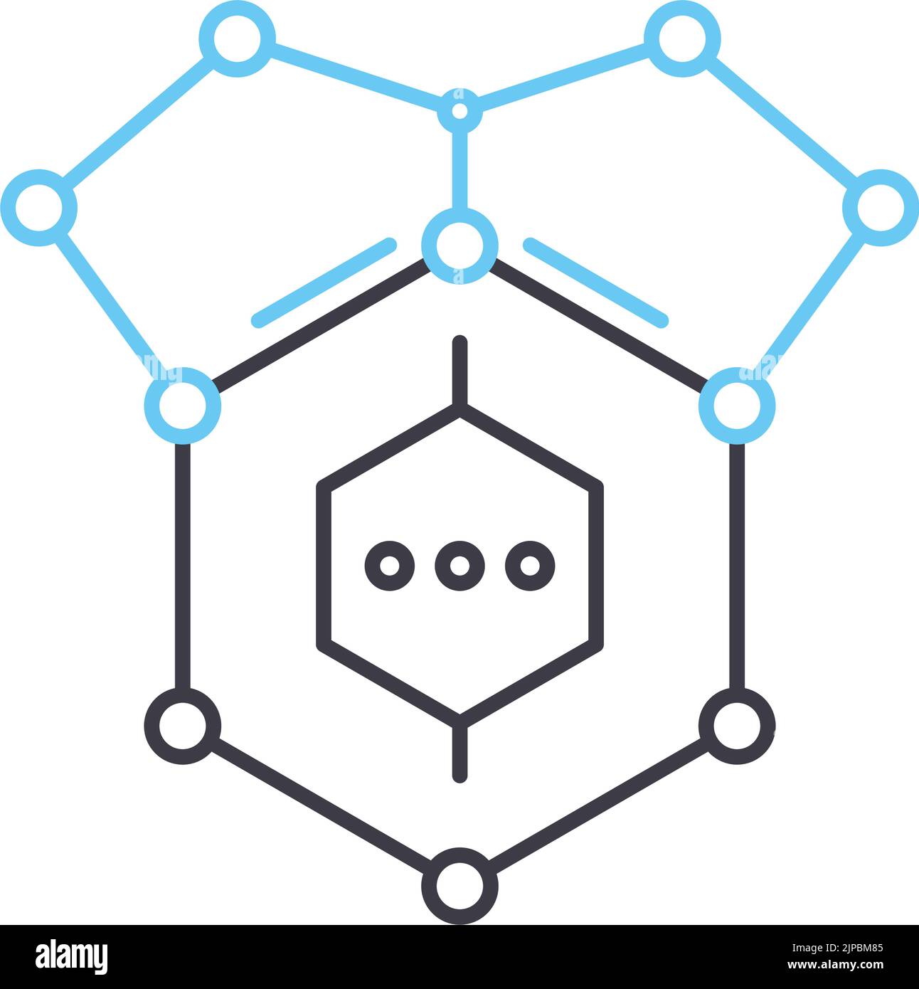 nanomaterials line icon, outline symbol, vector illustration, concept sign Stock Vector Image ...