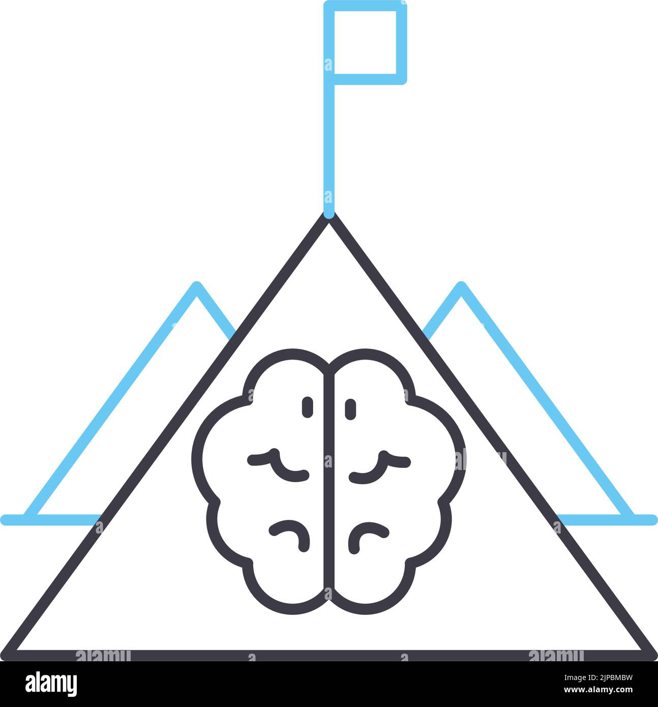 leadership line icon, outline symbol, vector illustration, concept sign ...