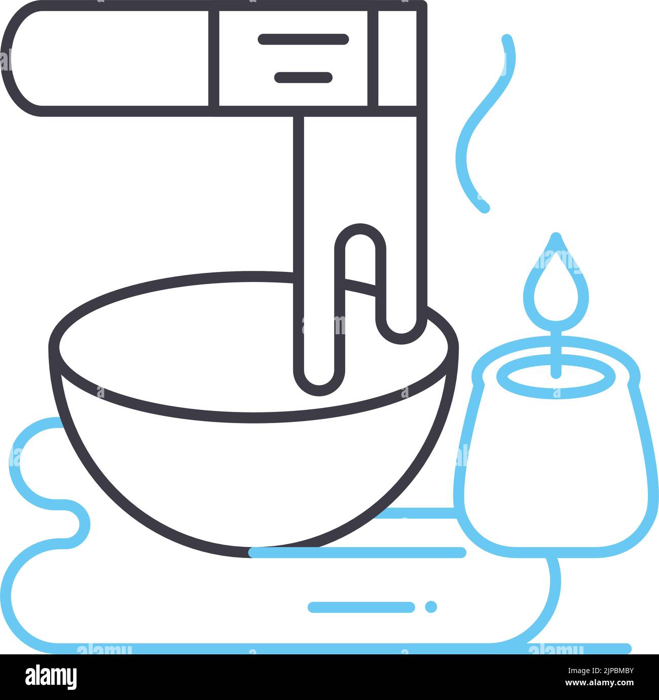 relax treatment line icon, outline symbol, vector illustration, concept ...