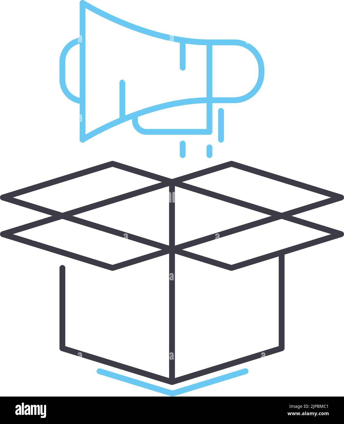 product marketing line icon, outline symbol, vector illustration ...