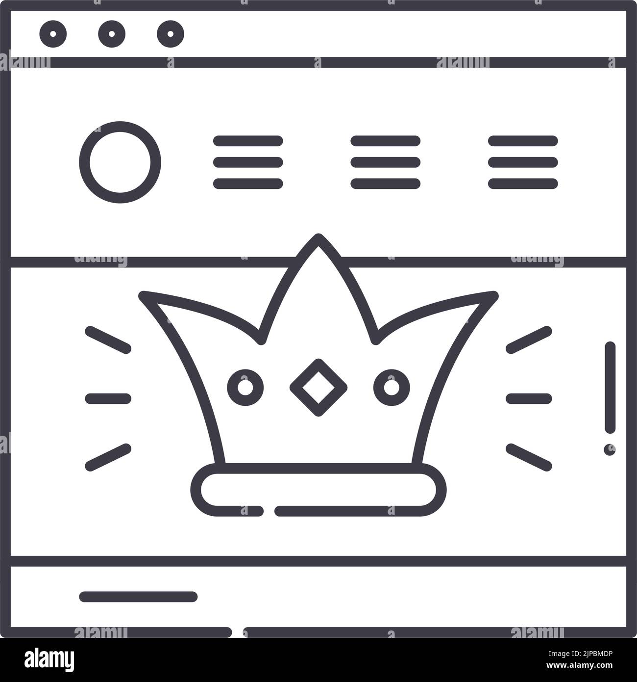premium content line icon, outline symbol, vector illustration, concept ...