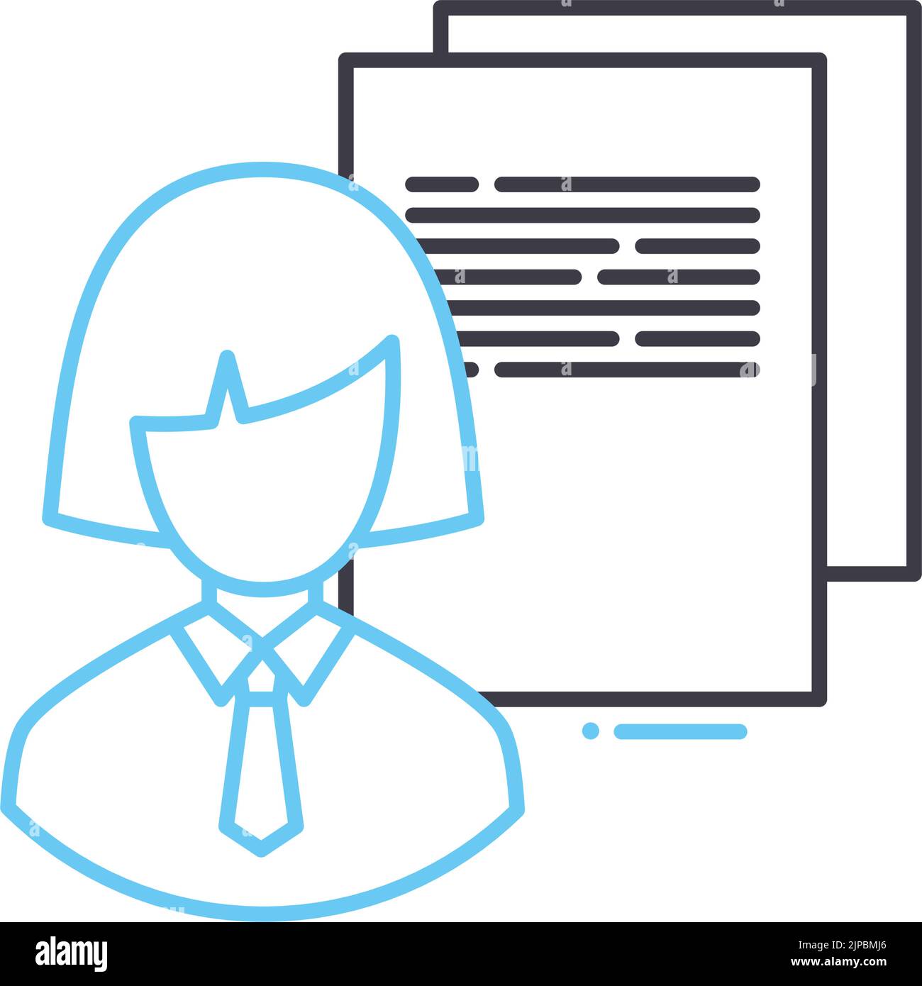 paraphase line icon, outline symbol, vector illustration, concept sign ...