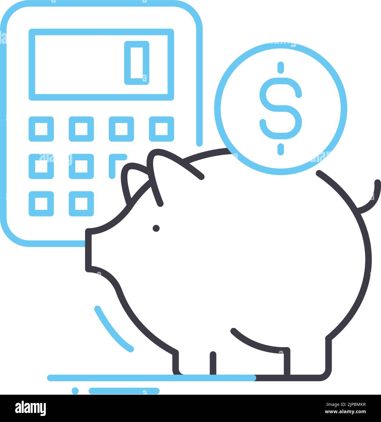 money making line icon, outline symbol, vector illustration, concept ...