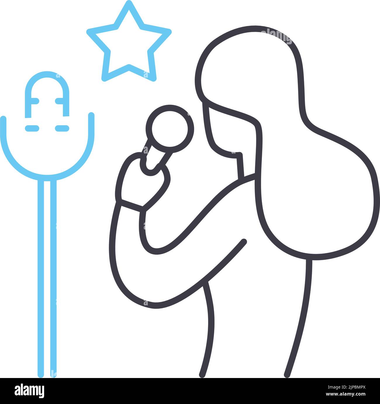 recording line icon, outline symbol, vector illustration, concept sign ...