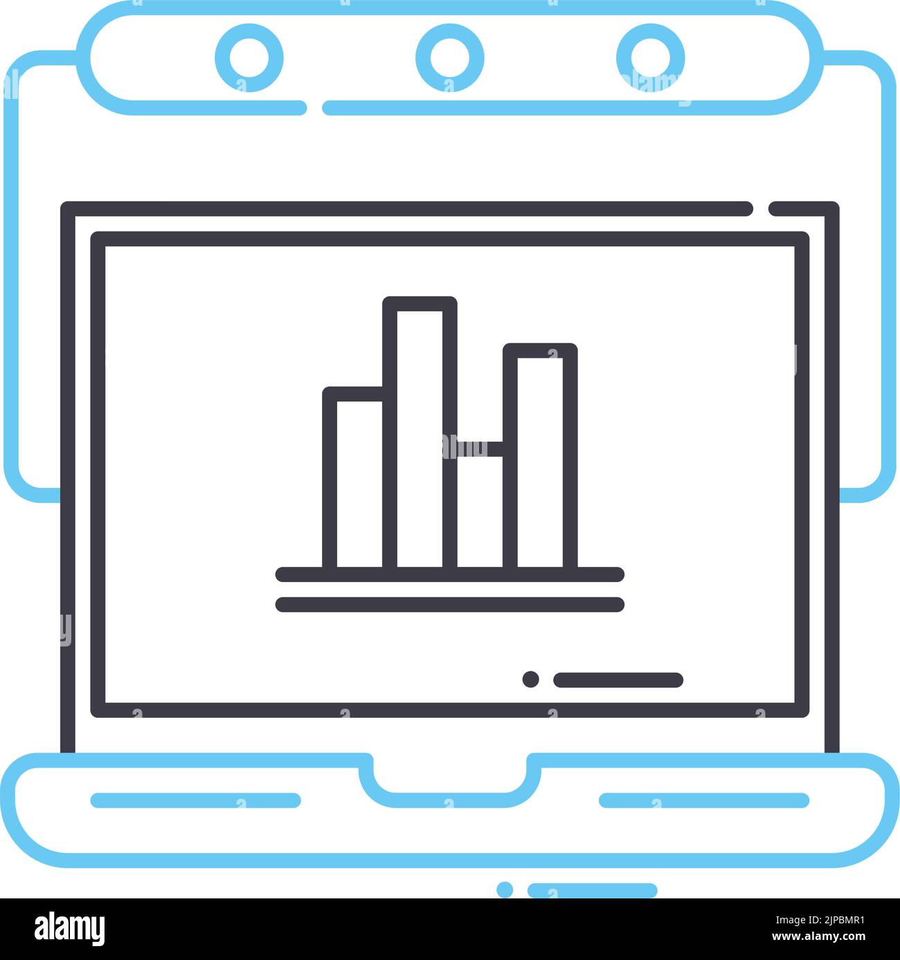 Marketing Automation Line Icon Outline Symbol Vector Illustration Concept Sign Stock Vector