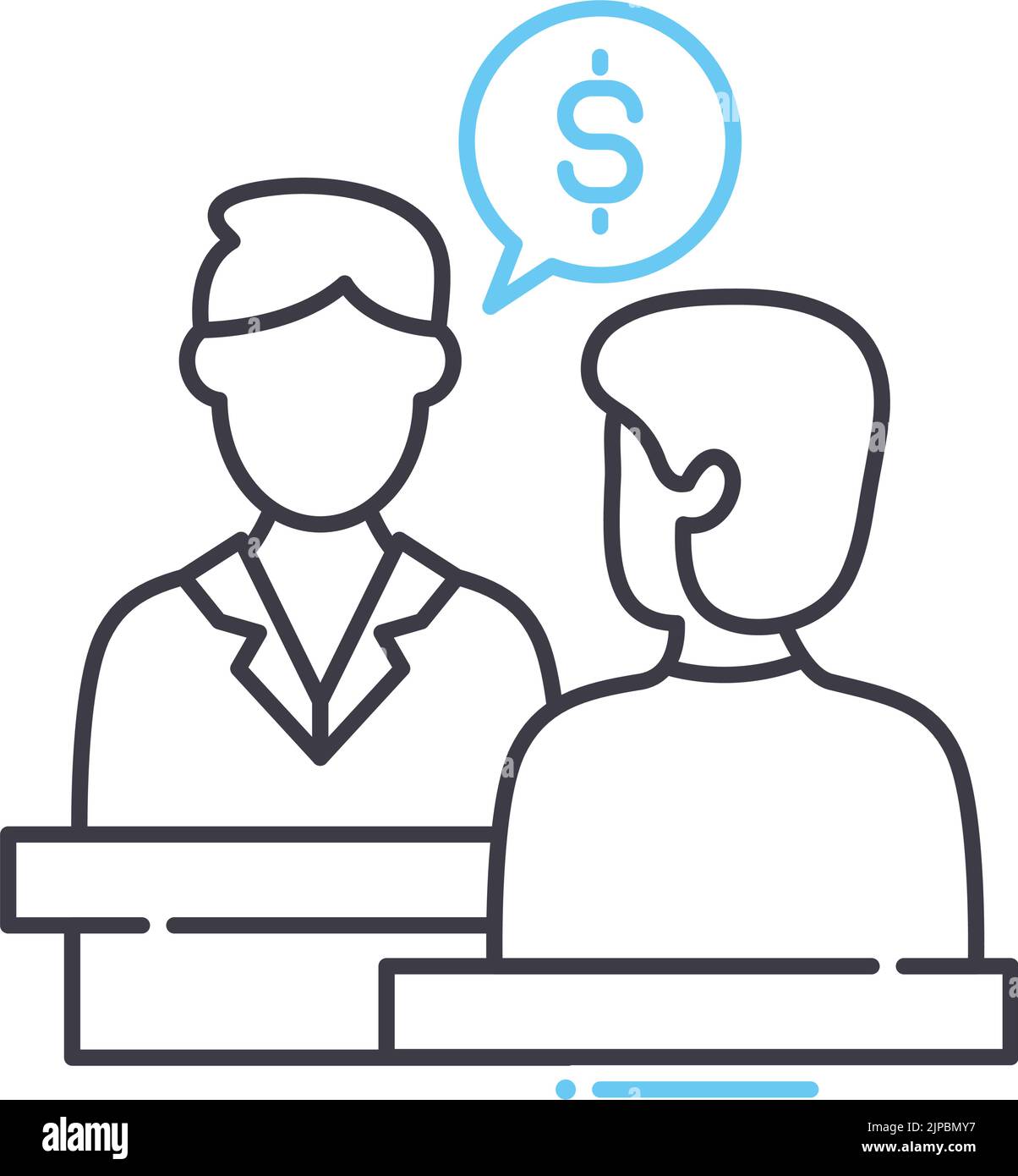 tax advice line icon, outline symbol, vector illustration, concept sign ...