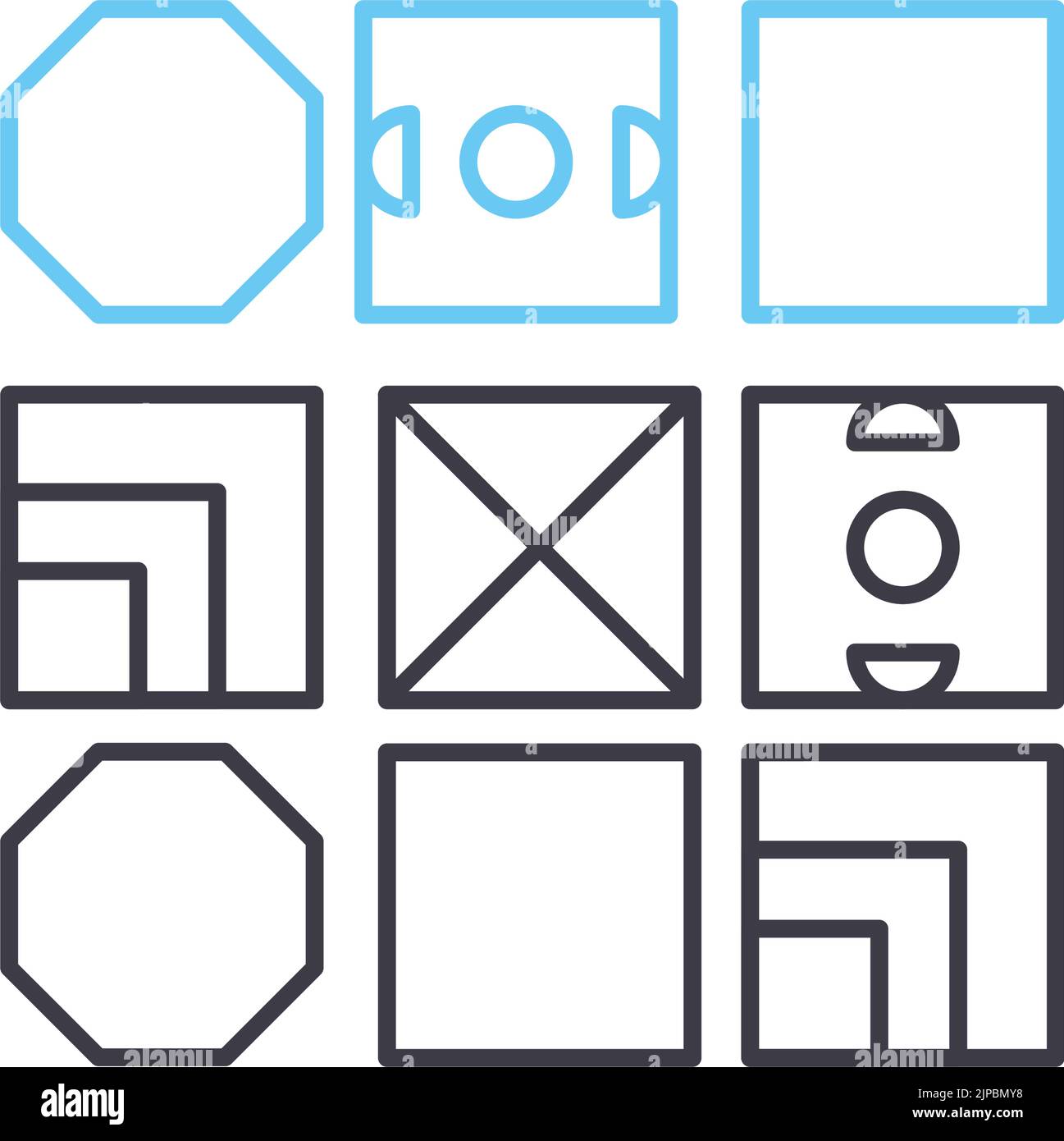 pattern system line icon, outline symbol, vector illustration, concept ...