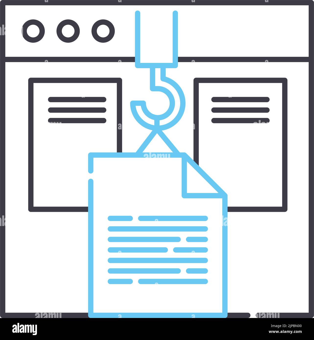 phishing line icon, outline symbol, vector illustration, concept sign ... phishing line icon, outline symbol, vector illustration, concept sign ...
