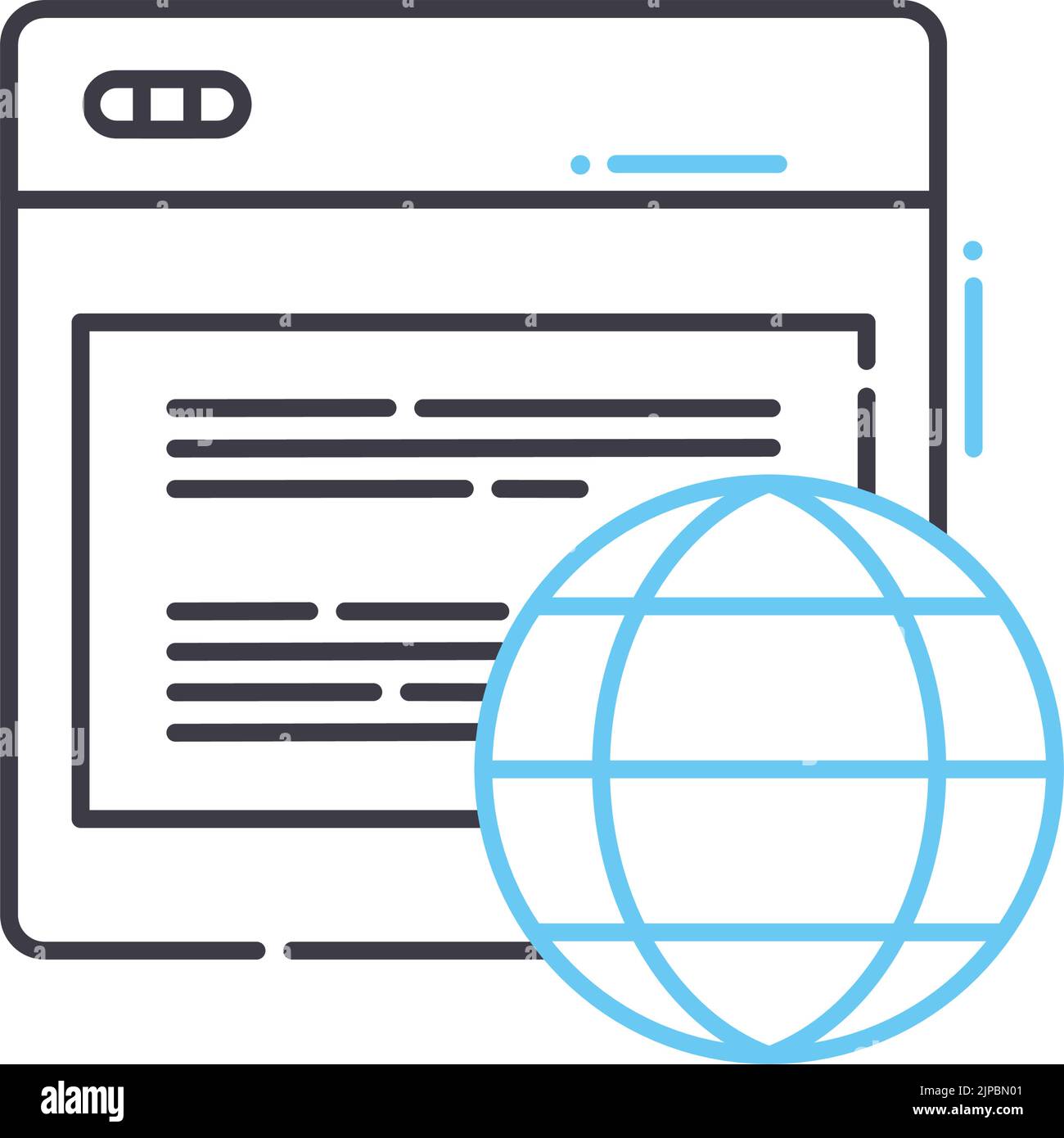 website line icon, outline symbol, vector illustration, concept sign ...