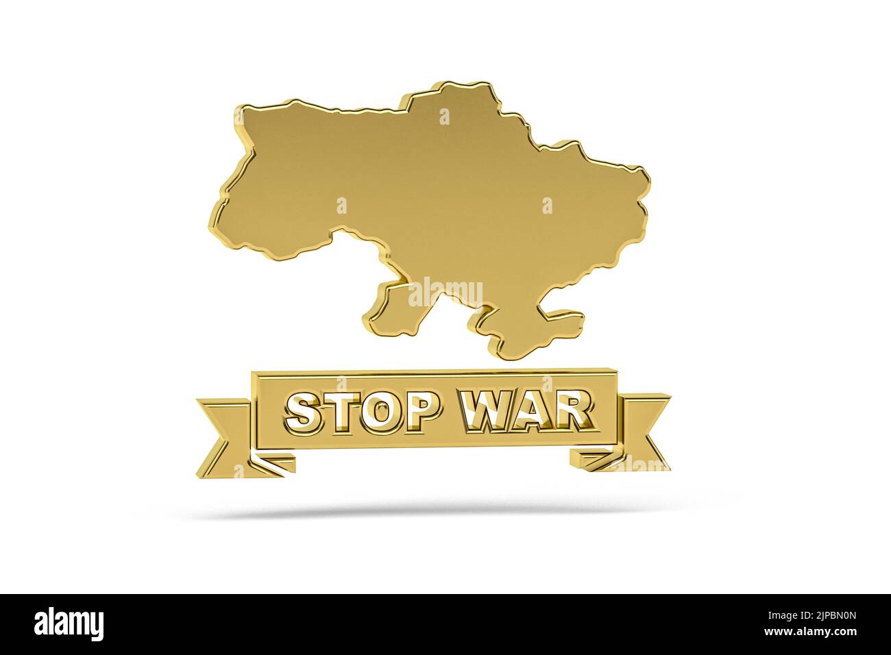 Golden 3d Russian aggression icon isolated on white background - 3d ...