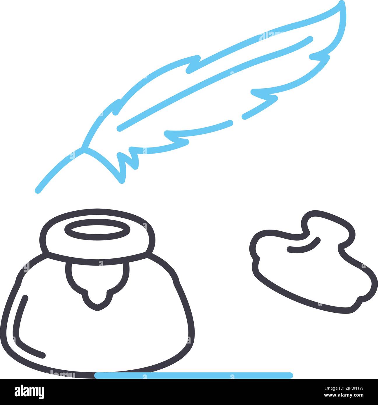 ink line icon, outline symbol, vector illustration, concept sign Stock ...