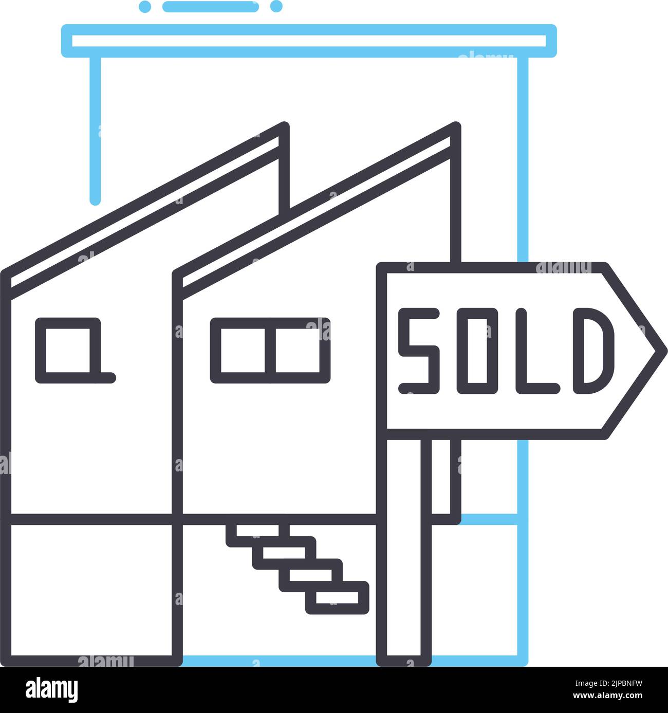 sold line icon, outline symbol, vector illustration, concept sign Stock ...