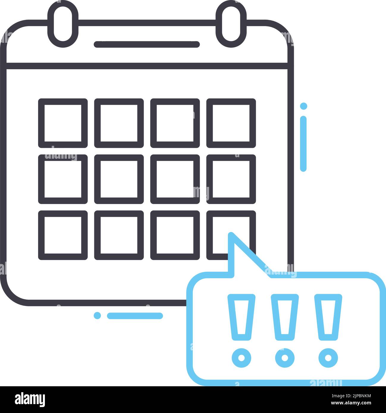 Check calendar icon outline Cut Out Stock Images & Pictures - Alamy