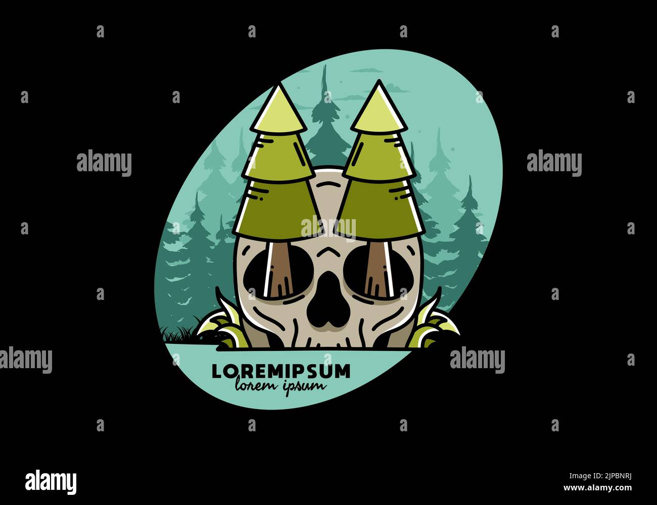 Skull in jungle Stock Vector Images - Alamy