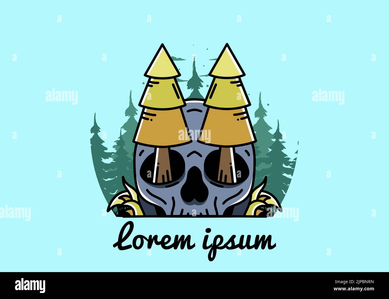 Skull in jungle Stock Vector Images - Alamy