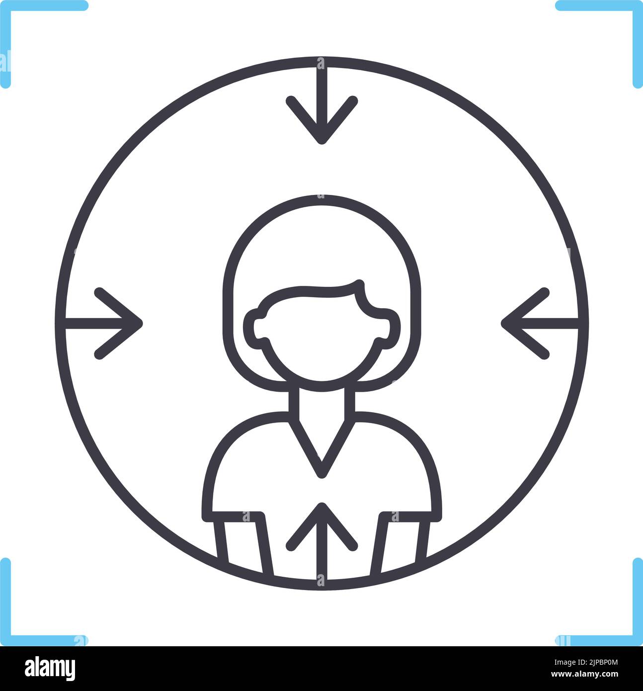 target audience line icon, outline symbol, vector illustration, concept sign Stock Vector Image ...