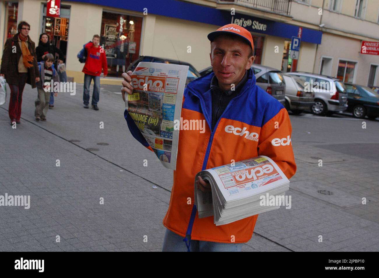 pOLISH WITH FREE NEWSPAPER IN Poznana Poland Oct. 19,2005 .(Photo by ...