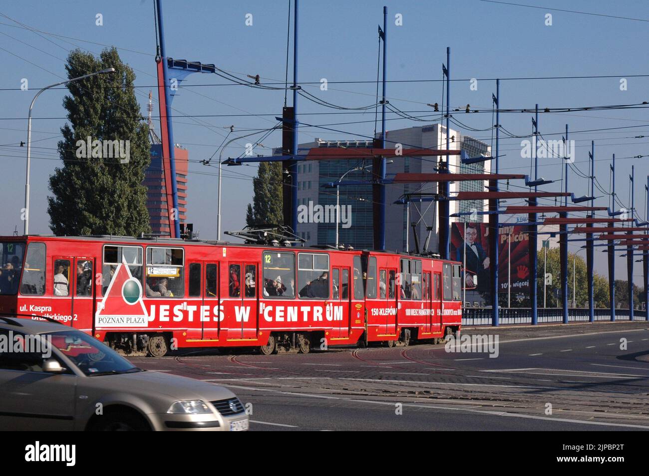 Transport trams and city view of Poznan Poaldn Oct. 19,2005 .(Photo by ...